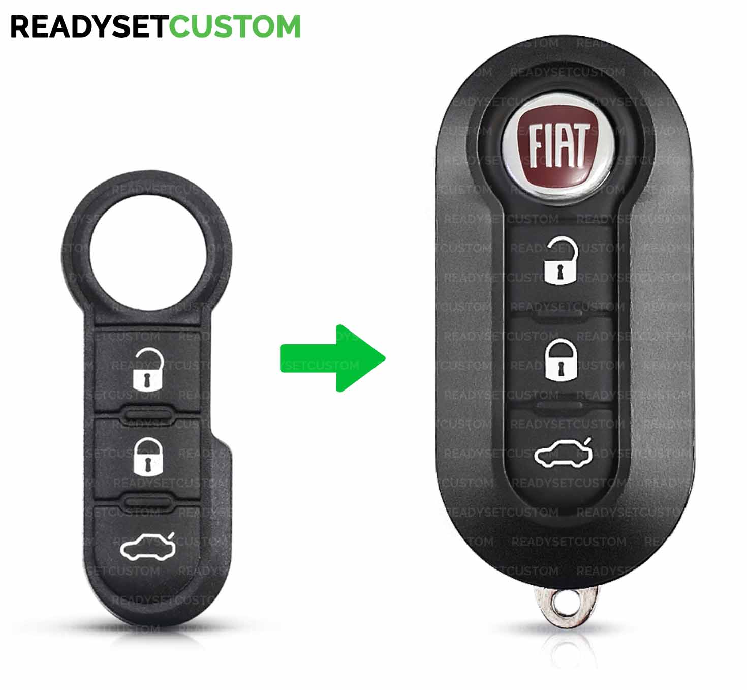 Replacement Button Pad for Fiat 500 & Abarth Keys – READYSETCUSTOM