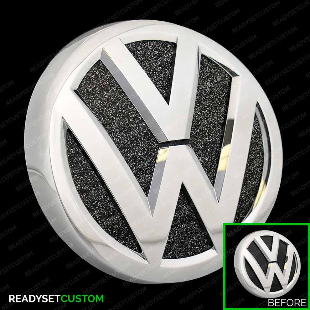 VW Badge Colour Change Inlay Stickers for Polo MK5 6C - Front & Rear ...