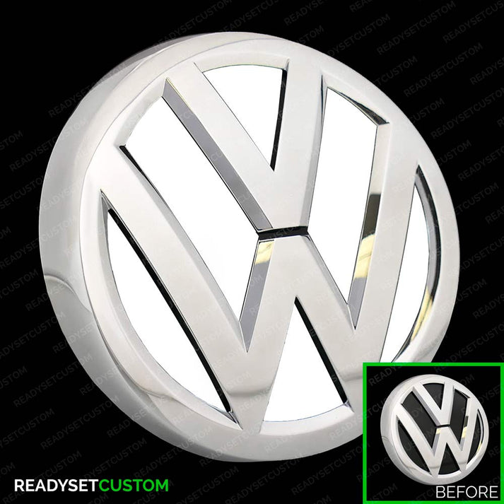 VW Badge Colour Change Inlay Stickers for Polo MK5 6C - Front & Rear ...