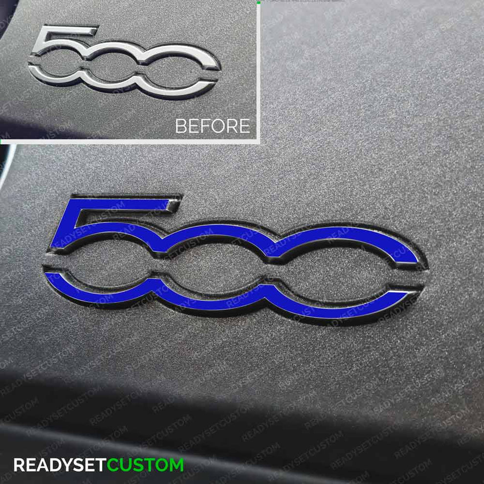 Dashboard 500 Badge Colour Change Overlay Sticker for Fiat 500 & Abart ...