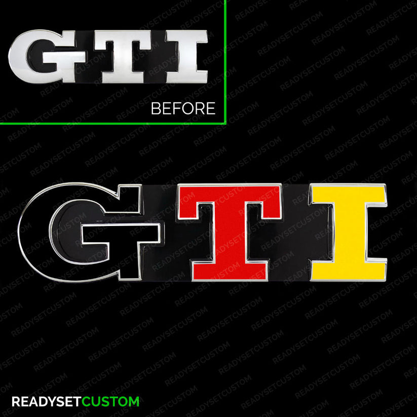GTI Sticker Overlay for Front & Rear GTI Badges | VW POLO Mk5 Mk6, GOL ...