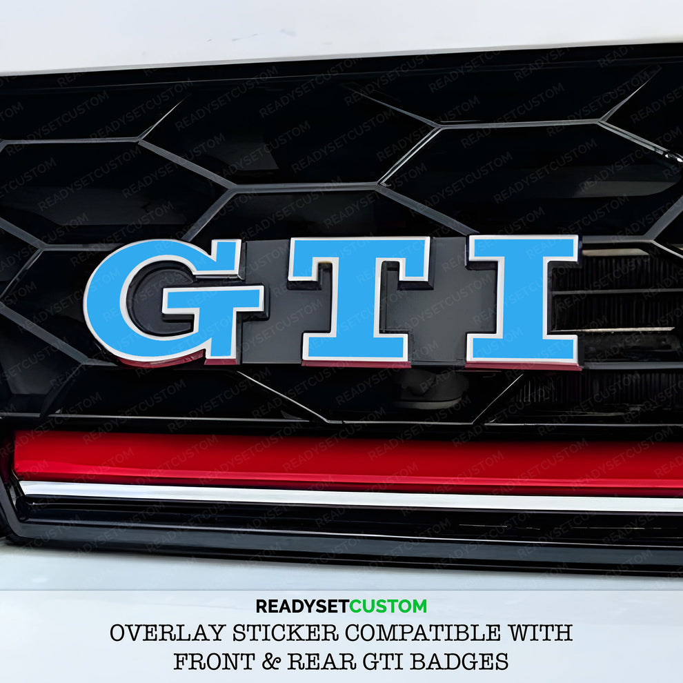GTI Sticker Overlay for Front & Rear GTI Badges | Compatible with VW P ...
