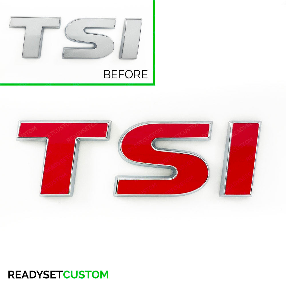 TSI Badge Colour Change Overlay Decal for VW Polo Mk5, 6c & 6r ...