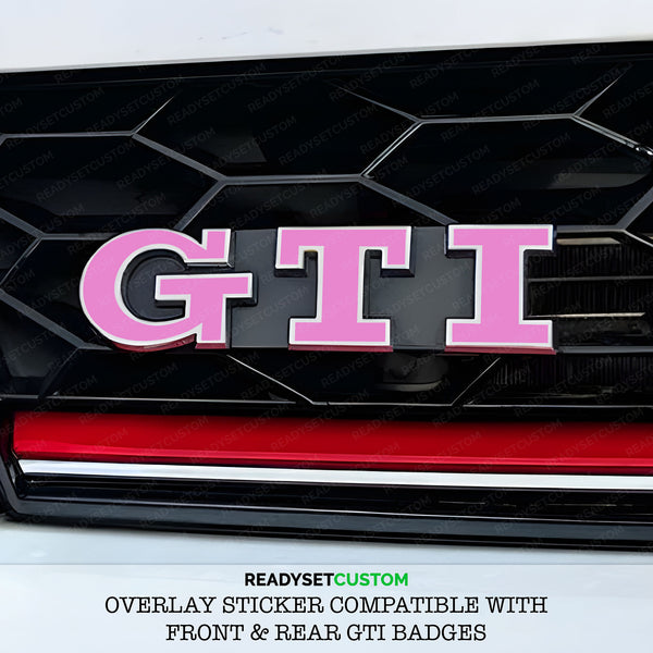 GTI Sticker Overlay for Front & Rear GTI Badges | Compatible with VW P ...